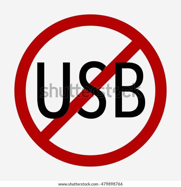 Usb Ban Sign Vector Stock Icon Stock Vector (Royalty Free) 479898766 ...