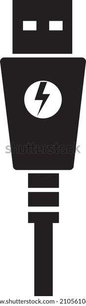 Usb Charging Plug Icon Vector Illustration Stock Vector (Royalty Free ...
