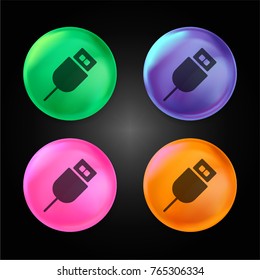 Usb Crystal Ball Design Icon Green Stock Vector (Royalty Free ...