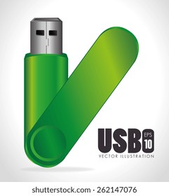 Usb Design Over White Background Vector Stock Vector (Royalty Free ...