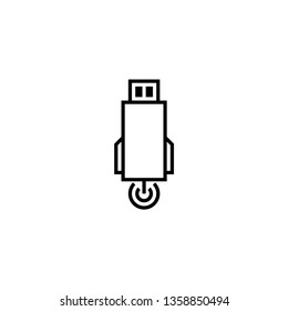 Usb Dongle Line Icon Stock Vector (Royalty Free) 1358850494