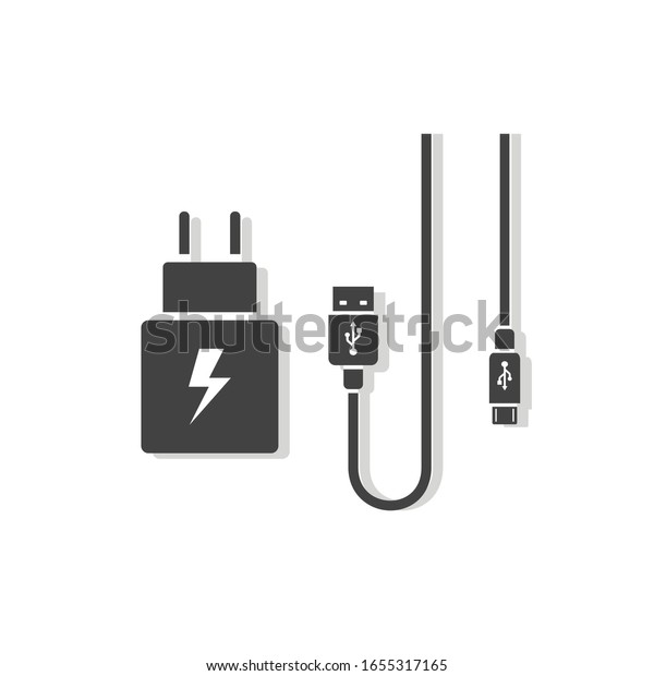 Usb Fast Charger Sign Type Otg Stock Vector (Royalty Free) 1655317165