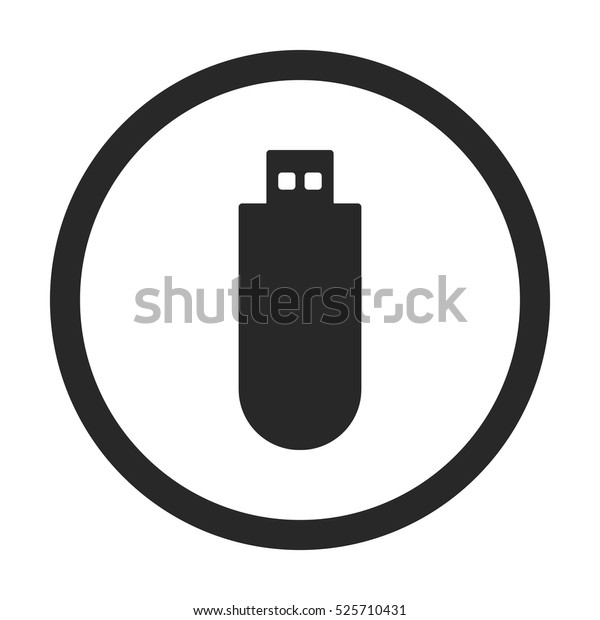 Usb Flash Drive Symbol Sign Silhouette Stock Vector (Royalty Free ...