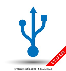 Usb Icon Usb Sign Simple Flat Stock Vector (Royalty Free) 435281341