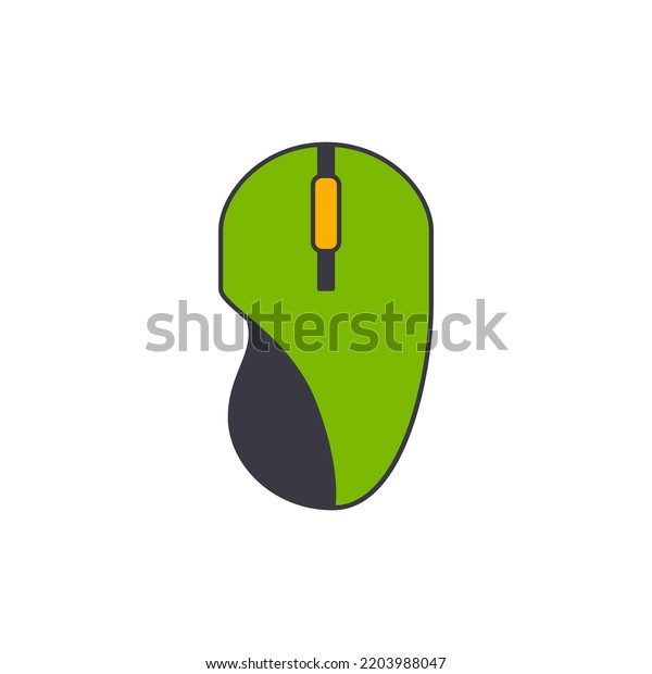 Usb Mouse Icon Color Isolated On Stock Vector (Royalty Free) 2203988047 ...