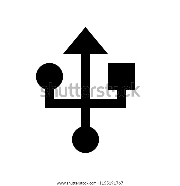 Usb Port Symbol Stock Vector (Royalty Free) 1155191767 | Shutterstock