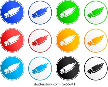 Usb Sign Icons Stock Vector (Royalty Free) 5656741