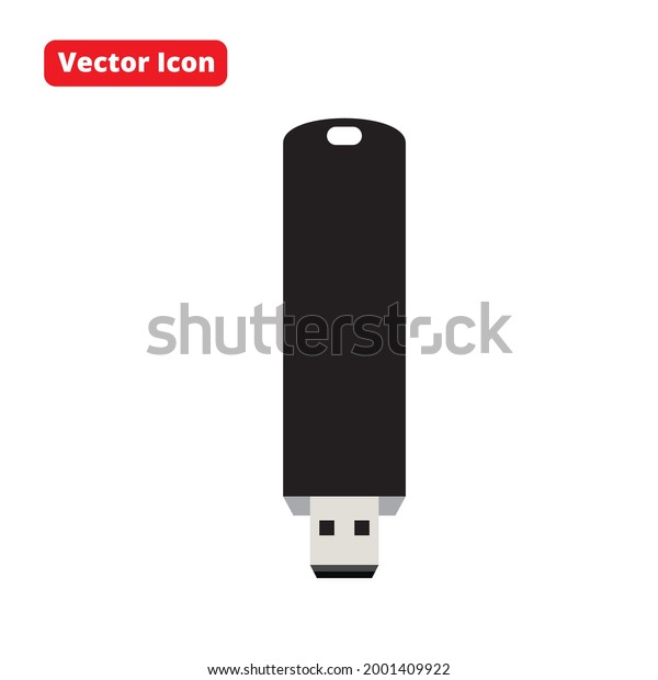 Usb Silhouette Vector Icon Black Isolated Stock Vector (Royalty Free ...
