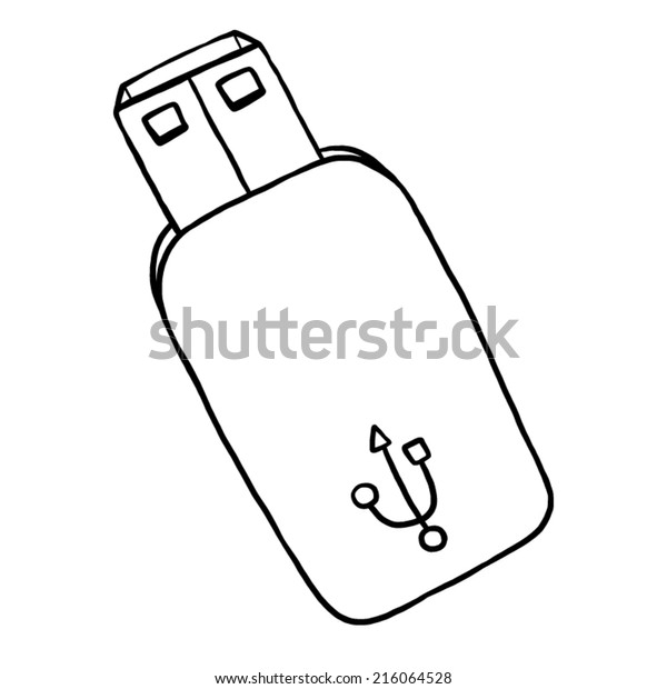 Usb Thumb Drive Cartoon Vector Illustration Stock Vector (Royalty Free ...