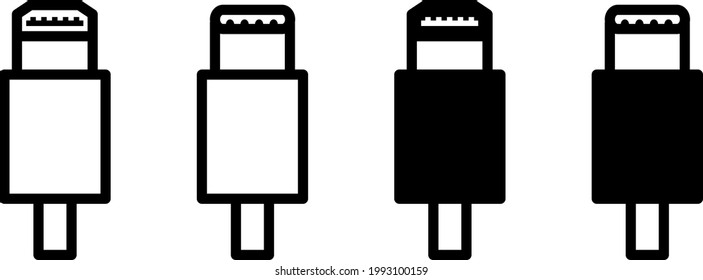Usb Type C Icon Vector Illustration Stock Vector (Royalty Free ...