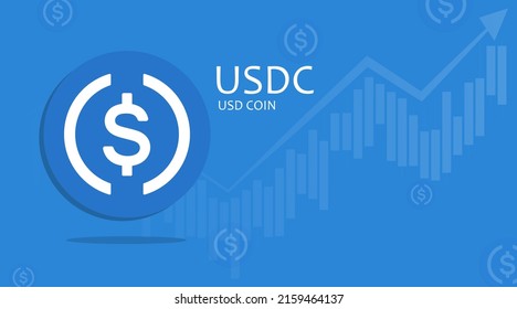 Usd Coin Usdc Chart Background Concept Stock Vector (Royalty Free ...