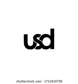Vektor Stok Usd Letter Original Monogram Logo Design (Tanpa Royalti ...