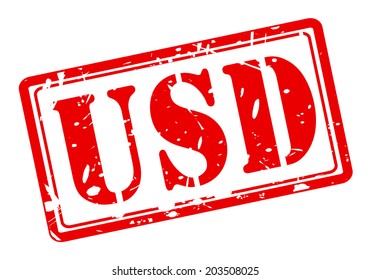 Usd Red Stamp Text On White Stock Vector (Royalty Free) 203508025 ...
