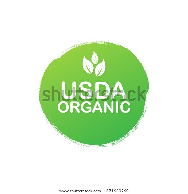 Usda Organic Emblems Badge Sticker Logo: vector de stock (libre de ...
