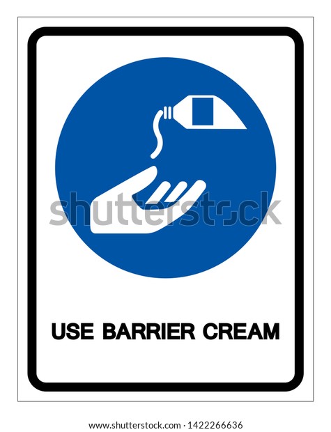 Use Barrier Cream Symbol Signvector Illustration Stock Vector (Royalty ...