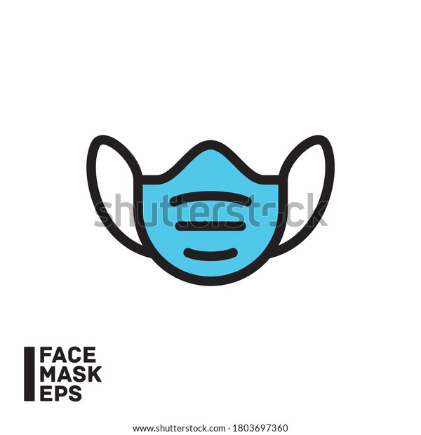 Use Face Mask Symbol Icon Vector Stock Vector (Royalty Free) 1803697360 ...