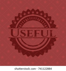 Useful Badge Red Background Stock Vector (Royalty Free) 741122884 ...