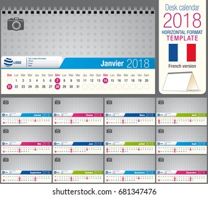 Modèle de calendrier triangle de bureau : image vectorielle de stock ...