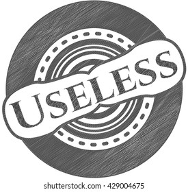 Useless Emblem Draw Pencil Effect Stock Vector (Royalty Free) 429004675 ...