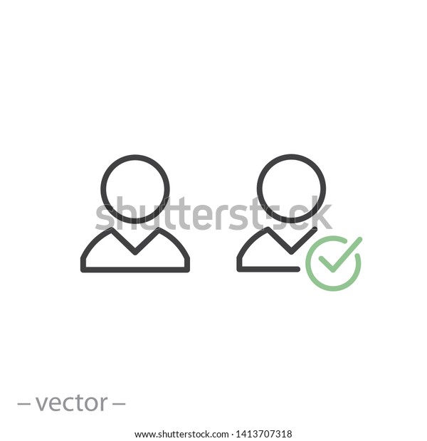 User Account Icon Login Registration Line Stock Vector (Royalty Free ...