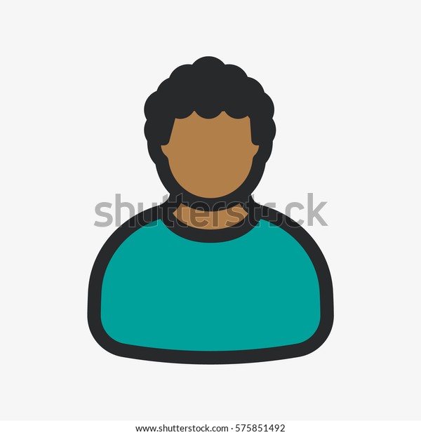 User Avatar Black Man Male Boy Stock Vector (Royalty Free) 575851492 ...