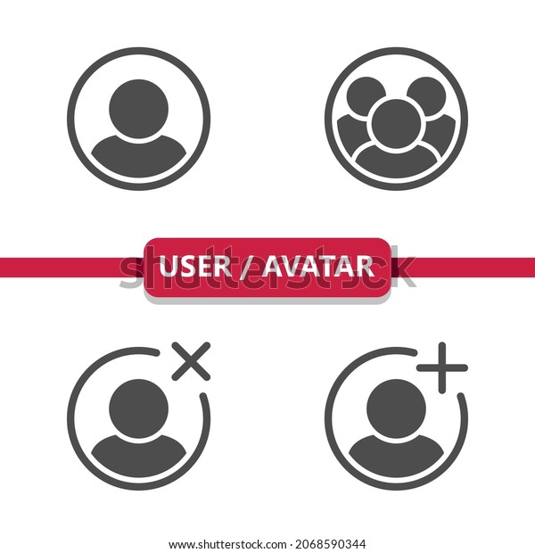 User Avatar Icons Professional Pixel Perfect Stock Vector (Royalty Free ...