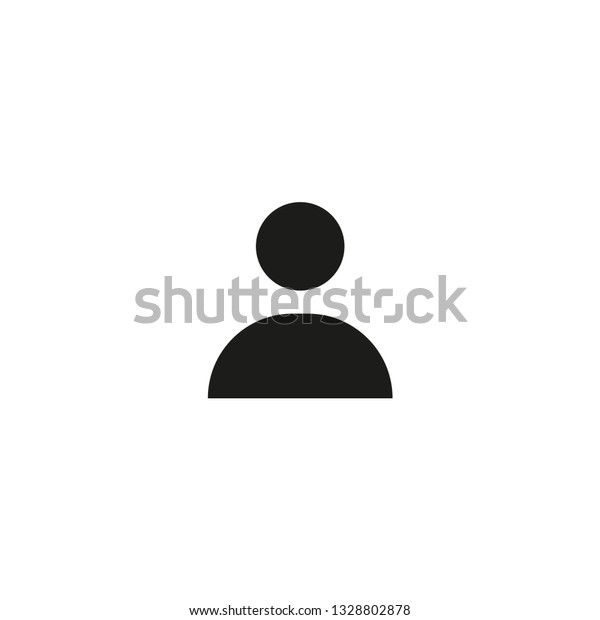 User Black Profile Icon On White Stock Vector (Royalty Free) 1328802878 ...