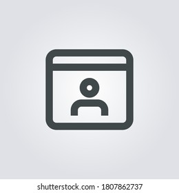 User Browser Icon User Browser Symbol Stock Vector (Royalty Free ...