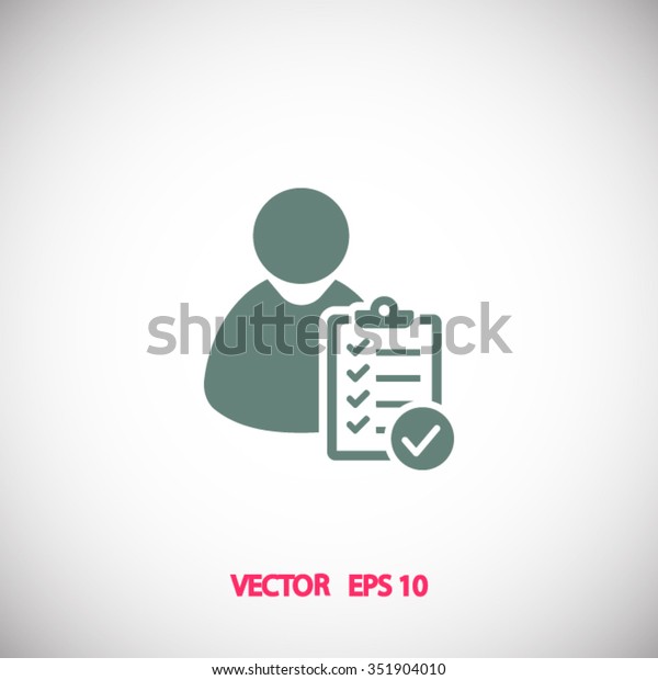 User Checklist Icon Service One Set: vector de stock (libre de regalías ...