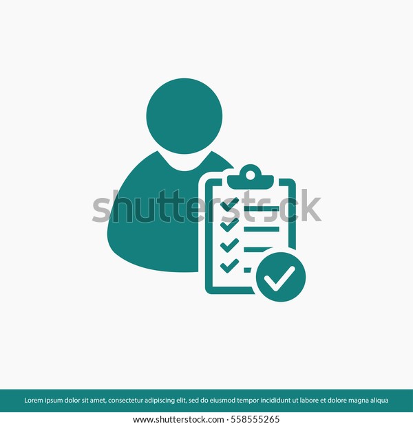 User Checklist Icon Service One Set Stock Vector (Royalty Free ...