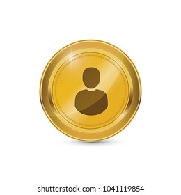 User Circular Vector Gold Web Icon Stock Vector (Royalty Free ...