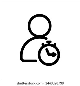 User Clock Time Icon Symbol Business Stock Vector (Royalty Free ...