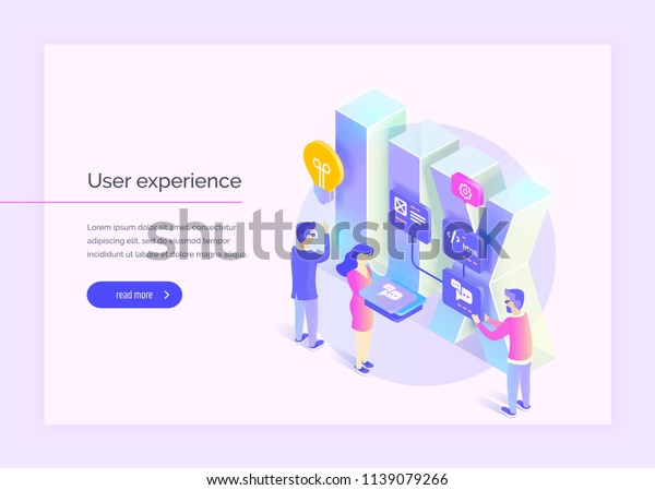 User Experience People Interact Parts Interface Stock Vector (Royalty ...