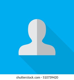 Profile Icon Isolated White On Blue Stock Vector (Royalty Free) 211470211