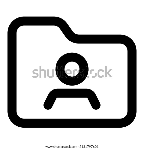User Folder Icon Black Color Stock Vector (Royalty Free) 2131797601 ...