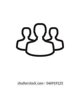 User Group Icon Simple Outline User Stock Vector (Royalty Free ...