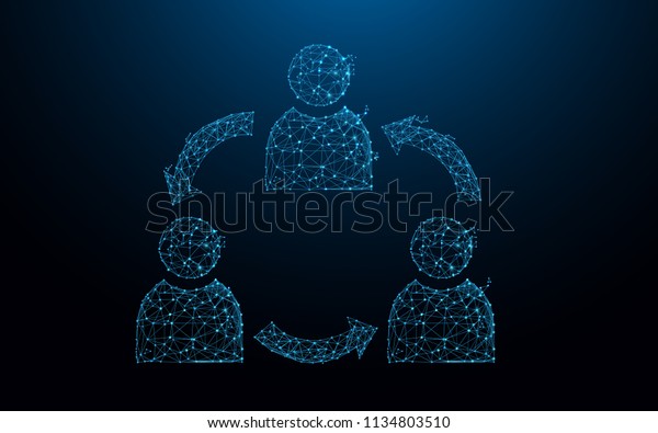 User Group Icons Form Lines Triangles Stock Vector (Royalty Free ...