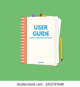 User Guide Book Handbook Cover Text Stock Vector (Royalty Free ...