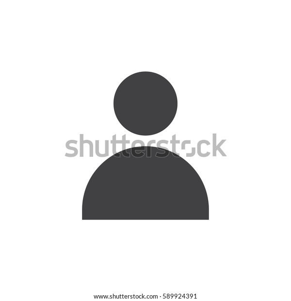 User Icon Black On White Background Stock Vector (Royalty Free ...