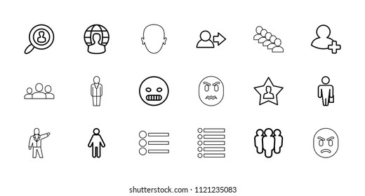 User Icon Collection 18 User Outline Stock Vector (Royalty Free ...