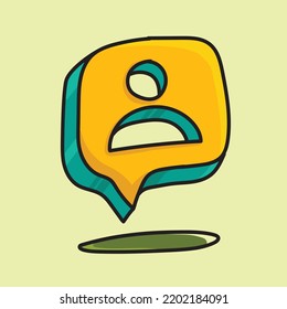 User Icon Flat Design People Illustration Stock Vector (Royalty Free ...