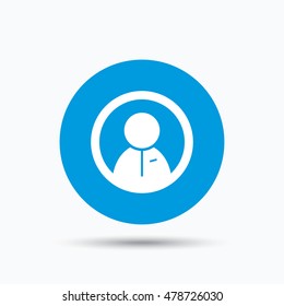 User Icon Human Person Symbol Blue Stock Vector (Royalty Free ...