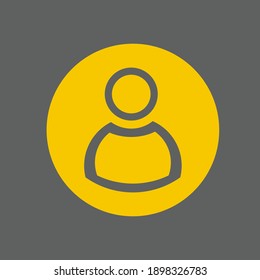 User Icon Transparent On Yellow Background Stock Vector (Royalty Free ...