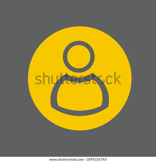 User Icon Transparent On Yellow Background Stock Vector (Royalty Free ...