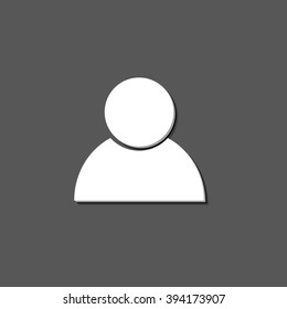 User Icon White Vector Icon Shadow 스톡 벡터(로열티 프리) 394173907 | Shutterstock