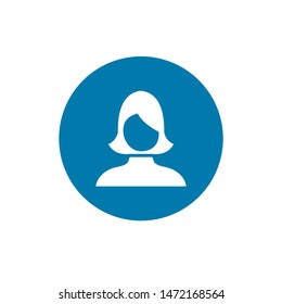 User Icon Woman Female Vector Flat Stock Vector (Royalty Free ...