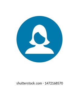User Icon Woman Female Vector Flat Stock Vector (Royalty Free ...