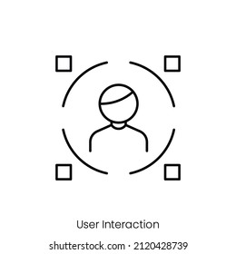 User Interaction Icon Outline Style Icon Stock Vector (Royalty Free ...