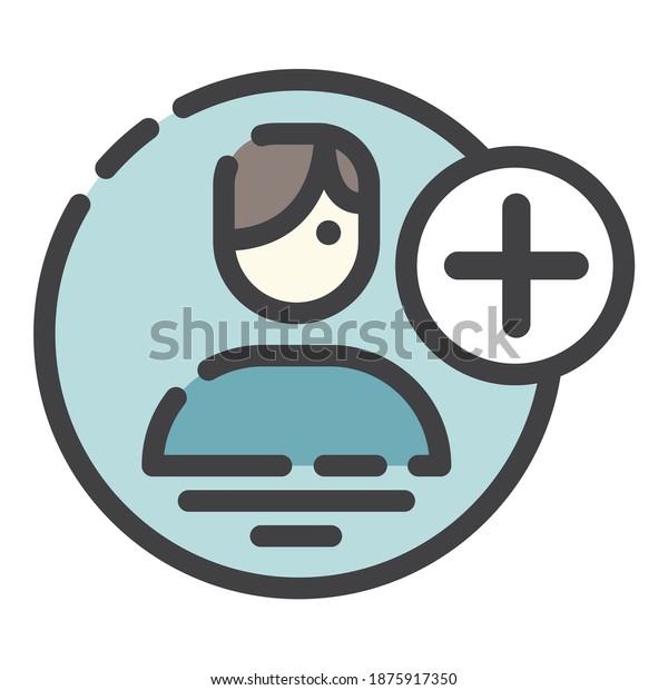User Interface Avatar Profile Add Flat Stock Vector (Royalty Free ...