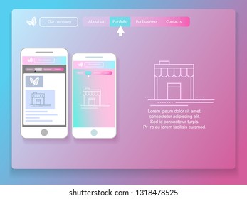 User Interface Design Landing Page Ui Stock Vector (Royalty Free) 1318478525 | Shutterstock